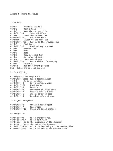 Apache Shortcuts Pdf