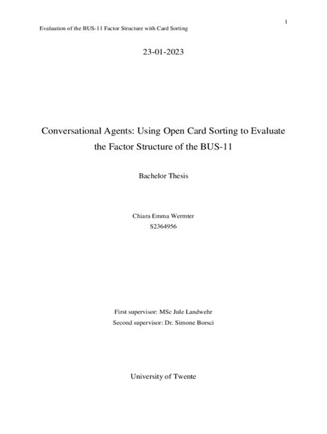 Fillable Online Essay Utwente Using Open Card Sorting To Evaluate The