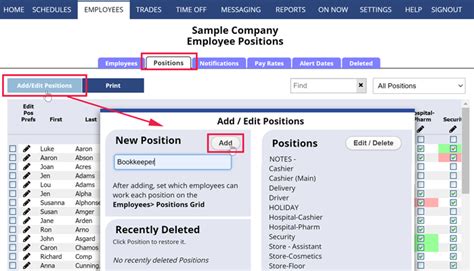 Add Your Positions Jobs WhenToWork Manager Help