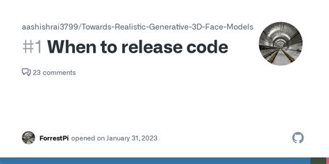 When To Release Code Issue Aashishrai Towards Realistic Generative D Face Models