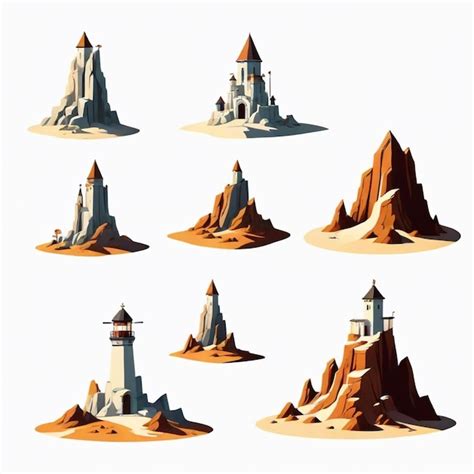 Quest Vector Set White Background Isolated A High Quality Premium Ai