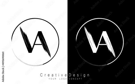 Va Letter Logo Design Template Vector Stock Vector Adobe Stock