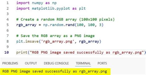 Save Numpy Array As Png Image In Python Matplotlib