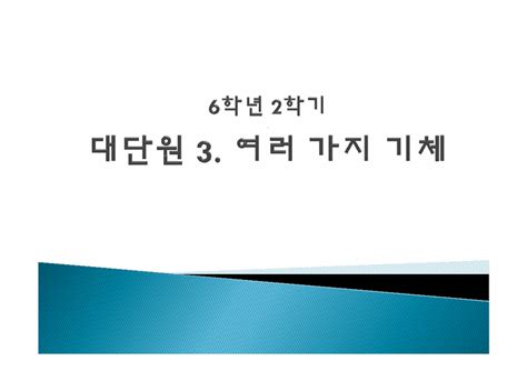 초등과학 교육수업 여러가지 기체 인문교육