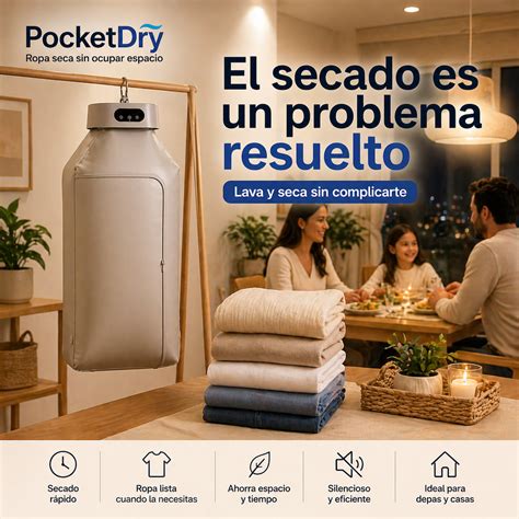 Pocketdry Secadora Ropa Portátil Ropa Seca Sin Ocupar Espacio