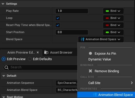 UE5/UE4 アニメーションブループリント（Animation Blueprints）のステートマシン（State Machines）で再生するブレンドスペース（Blend Space）を ...