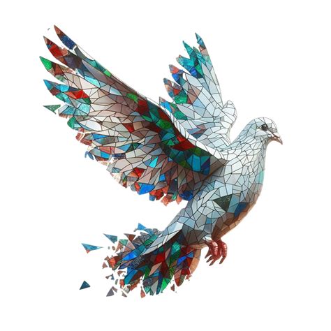 Colorful Paper Dove Of Peace Vibrant Paper Dove Peace Bird Paper