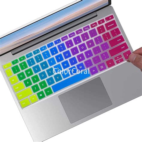 ColorCoral Keyboard Cover Design For Microsoft Surface Laptop Go 12 4 Touchscreen US Keyboard