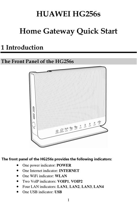 Huawei Hg S Quick Start Manual Pdf Download Manualslib