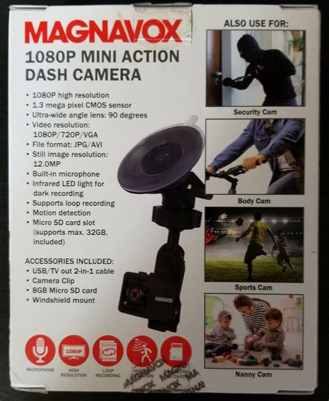 Magnavox Mini Action Dash Camera 1080p Ebay