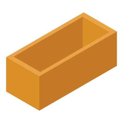 Empty Rectangular Box Standing Open Isometric View 49524710 Vector Art