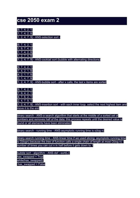 Cse 2050 Exam 2 Questions With 100 Actual Correct Answers Verified