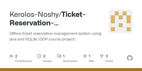 Github Kerolos Noshyticket Reservation Management System Offline