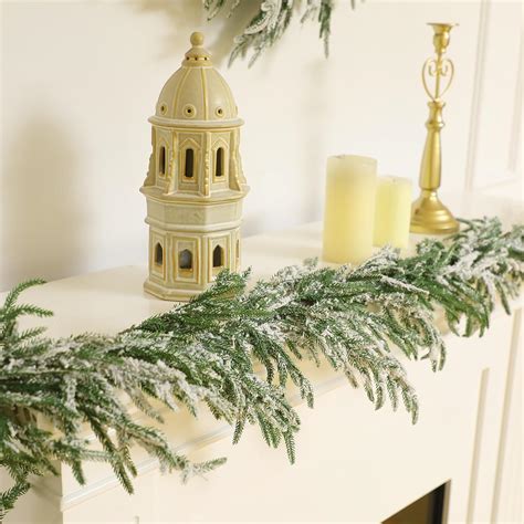 Jutom 6 Ft Cedar Garland Artificial Realistic Norfolk Pine