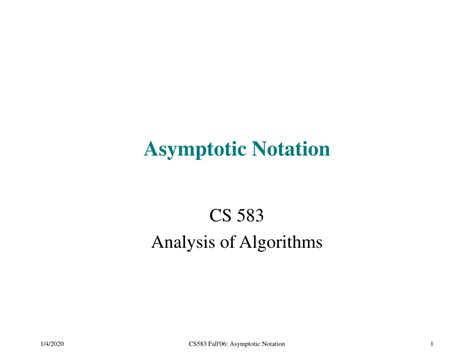 Ppt Asymptotic Notation In Algorithm Analysis Powerpoint Presentation