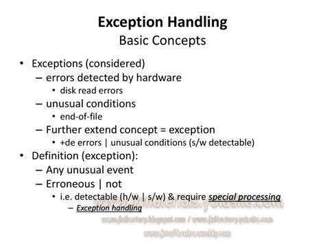concurrency and exception handling by mr t m jaya krishna m tech