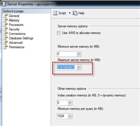 Sql Server Minimum Maximum Memory Server Memory Options Sql