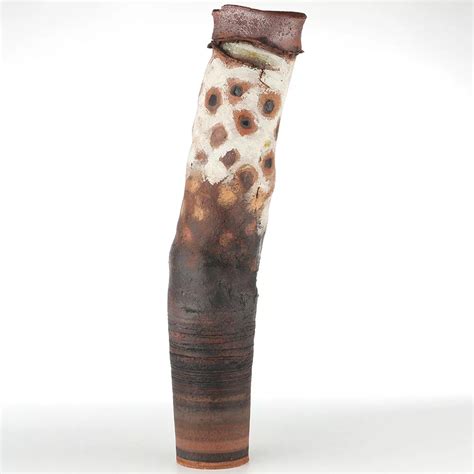 Robin Welch Tall Leaning Cylindrical Vessel Online Ceramics
