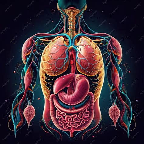 Una Ilustración Anatómica Intrincadamente Detallada Del Cuerpo Humano