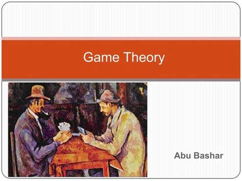 game theory ppt ppt