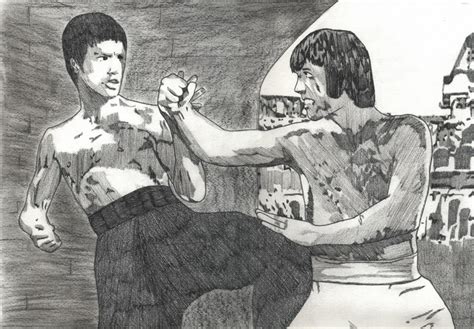 Bruce Lee Chuck Norris Art