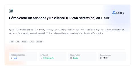 Cómo Crear Un Servidor Y Un Cliente Tcp Con Netcat Nc En Linux Labex