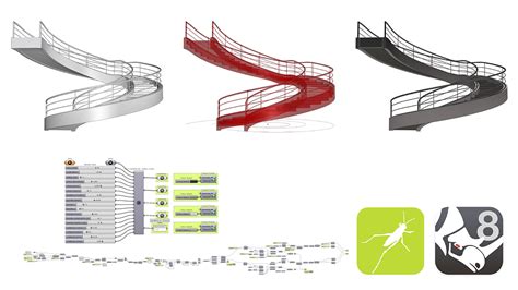 parametric spiral stairs using grasshopper for rhino