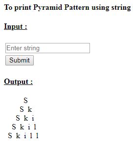 Skillpundit To Print Pyramid With Name In PHP