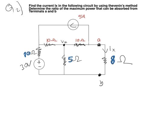 solved find the current ix in the following circuit by using