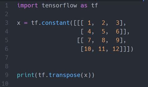 tensorflow tf transpose 별빛 연구소 starlight lab