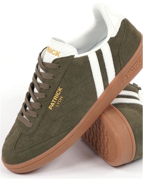 Patrick Lyon Trainers Olivewhitegum 80s Casual Classics