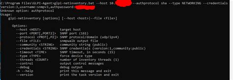 glpi agent and snmpv3 · issue 252 · glpi project glpi agent · github