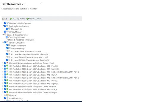 Report For Selectedunselected List Resources For All Nodes Forum