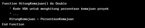 fungsi module dan procedure pada vba excel
