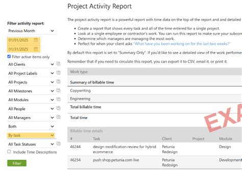 Is There A Way We Can Filter Time By Task And Date Range Intervals Help Documentation