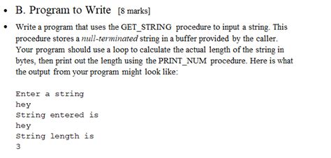Solved B ﻿program To Write In Emu8086 8 ﻿marks Write A