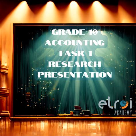 2022 Grade 10 Accounting Assignment 1 Presentation • Teacha