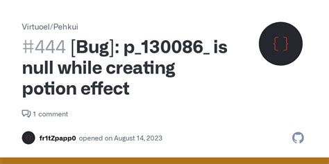 [bug] p 130086 is null while creating potion effect · issue 444