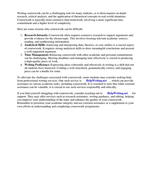 Difference Between Coursework And Homework Pdf