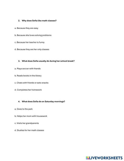 Meet Sofias Da Free Interactive Worksheets 8004175