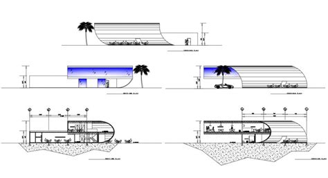 Sectional Detail Of Hotel Building 2d View Cad Block Autocad File