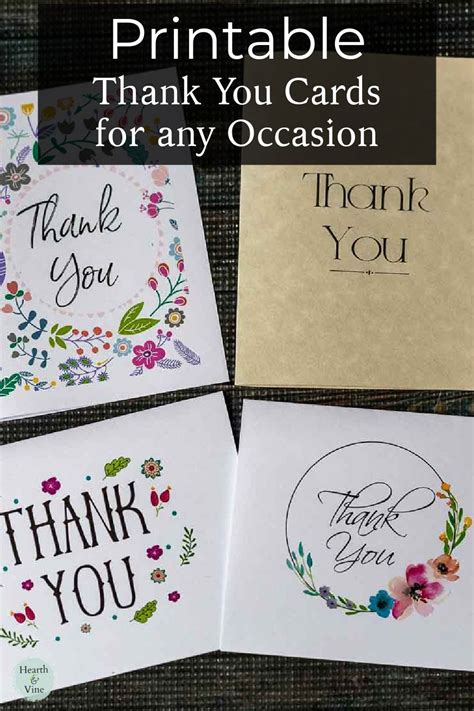 Best 13 Free Printable Thank You Cards Artofit