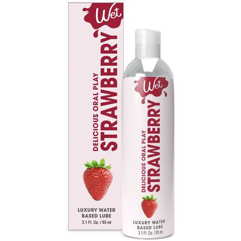 Wet Flavored Water Based Lube Luxury Edible Personal Lubricant Delicious Strawberry Flavor