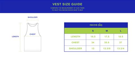 Size Chart Men Tops