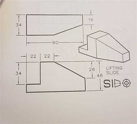 Solved Draw The Missing Top Front And Right Side Views