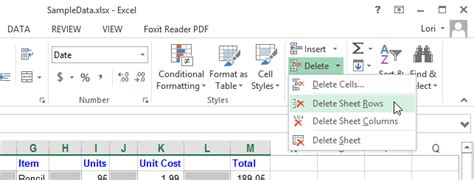 آموزش حذف کردن ردیف ها و ستون های خالی در نرم افزار اکسل سریع و آسان فرازسافت