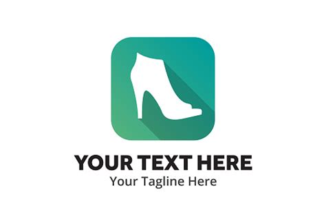 여성 신발 로고 여성 신발 간단한 로고 창조적 인 디자인과 플랫 스타일 색상 정체성과 비즈니스를위한 신발 로고 창조적 인 디자인