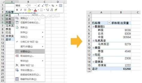 如何玩转excel数据透视表的分组功能 草根哥