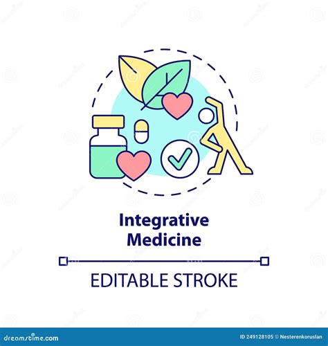 Integrative Medicine Concept Icon Cartoon Vector