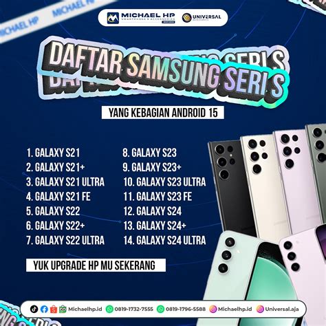 Michael Mau Tau Samsung Seri S Yang Kebagian Android 15 Yuk Simak Seri A Dan Seri B Adalah